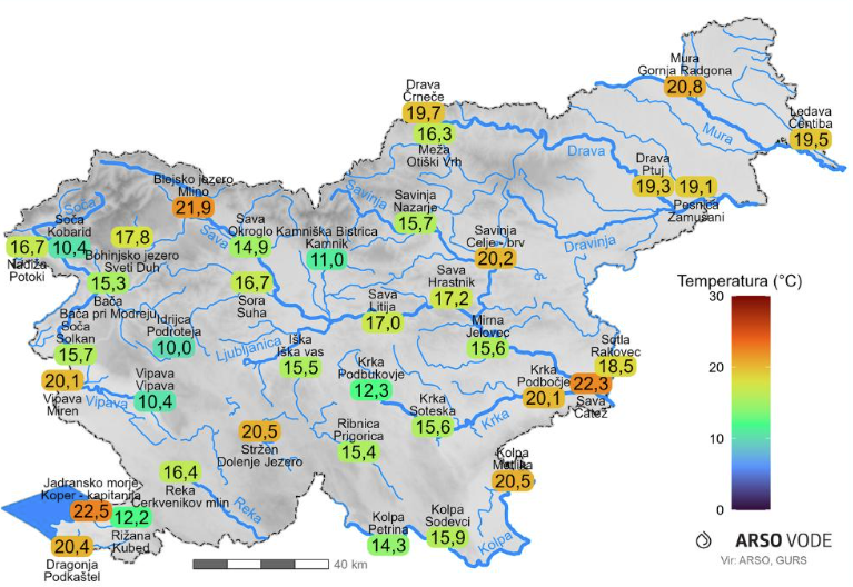 Bi se šli osvežit? Preverite, kolikšno temperaturo imajo morje, Blejsko ...